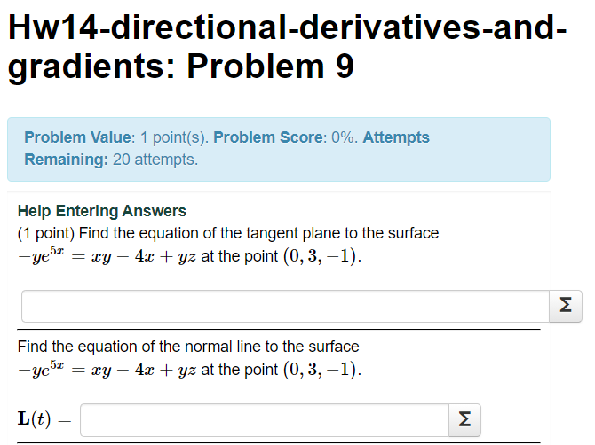 Solved Hw14-directional-derivatives-and- gradients: Problem | Chegg.com