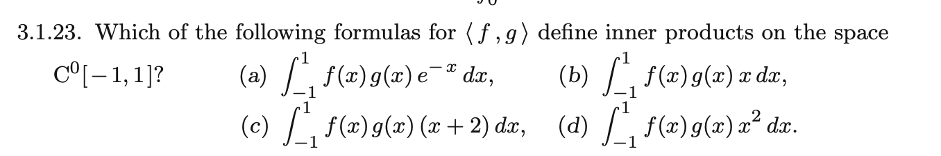 Solved 3.1.23. Which of the following formulas for f,g | Chegg.com