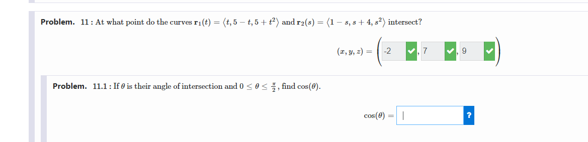 Solved Problem. 11: At what point do the curves | Chegg.com