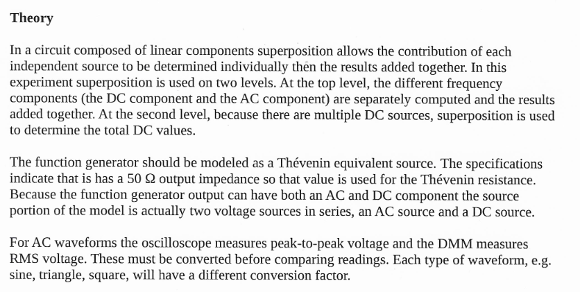 Theory In a circuit composed of linear components | Chegg.com