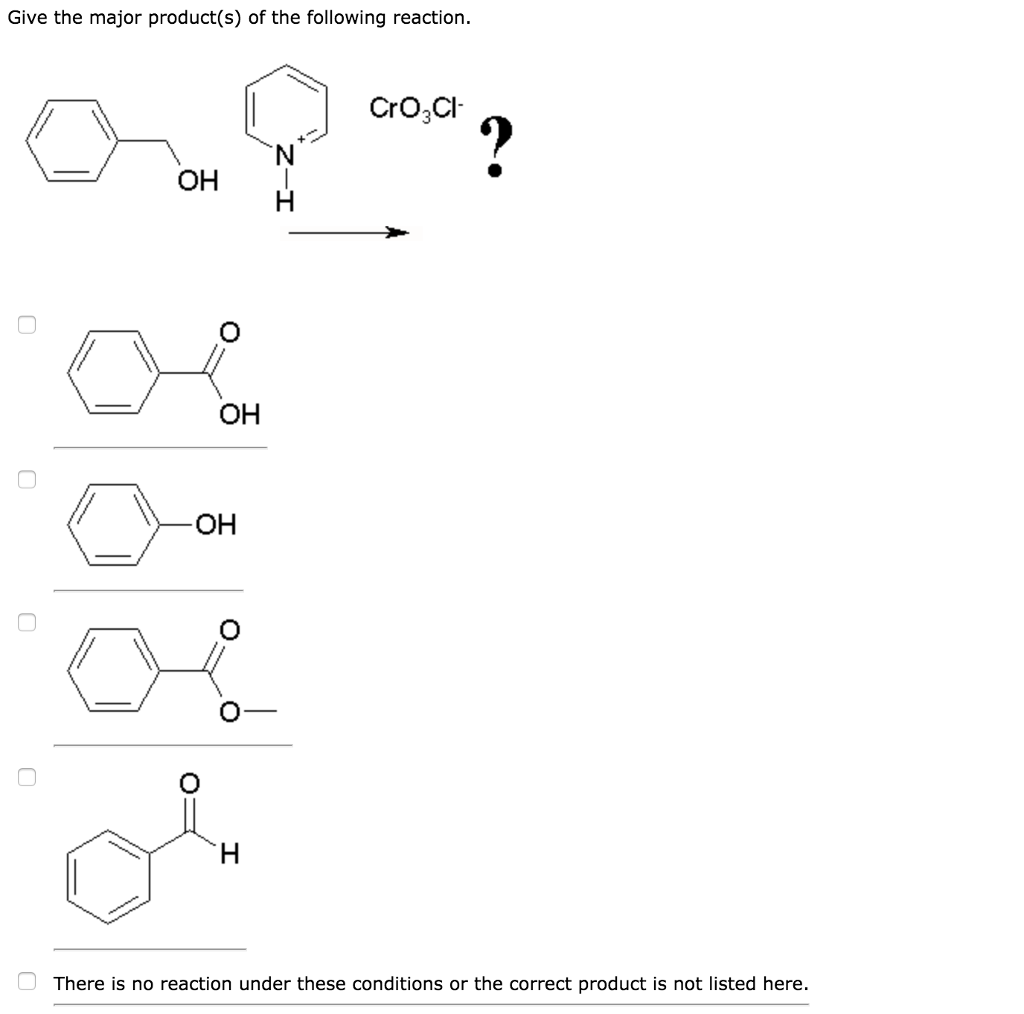 Solved Give the major product(s) of the following reaction | Chegg.com