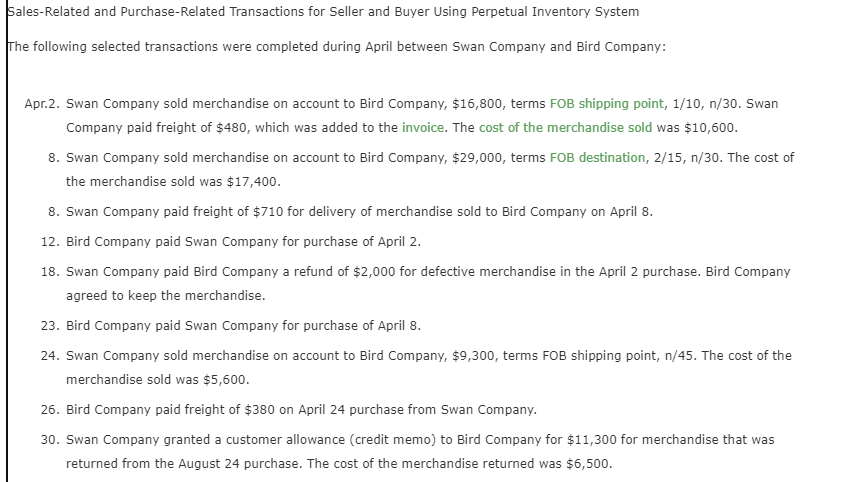 Solved Sales-Related and Purchase-Related Transactions for | Chegg.com