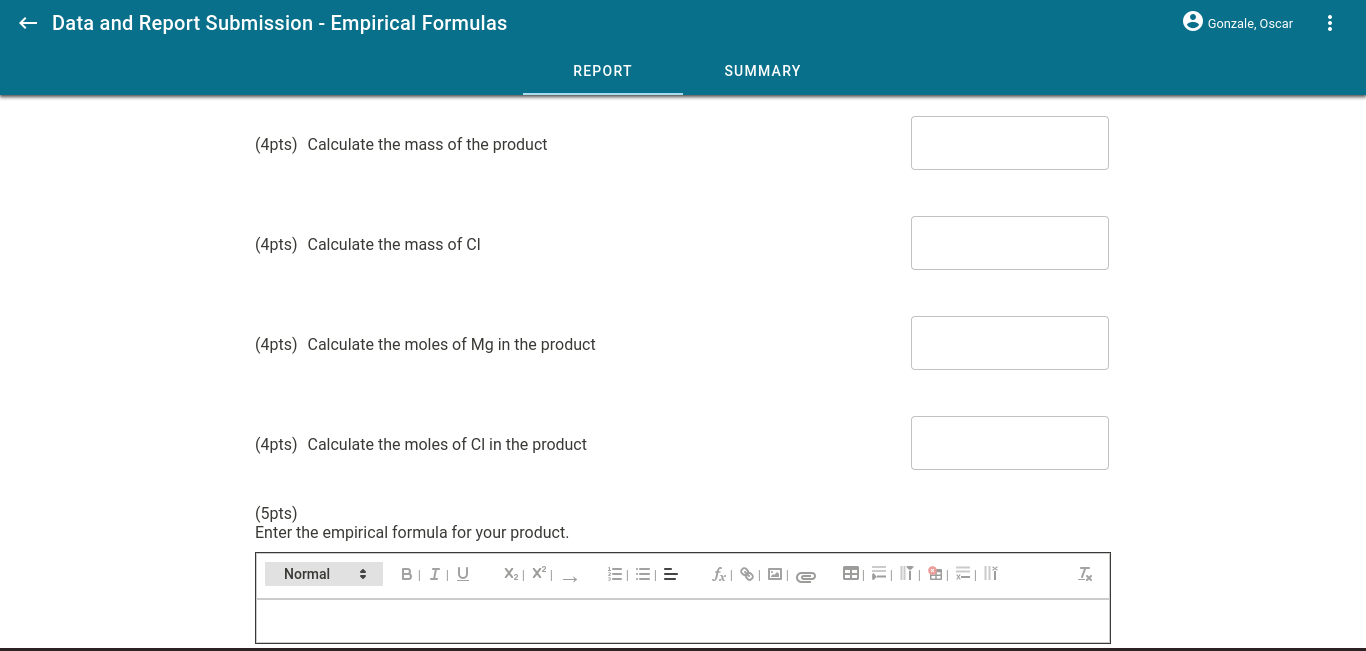 Solved REPORT SUMMARY Data And Report Submission - Empirical | Chegg.com