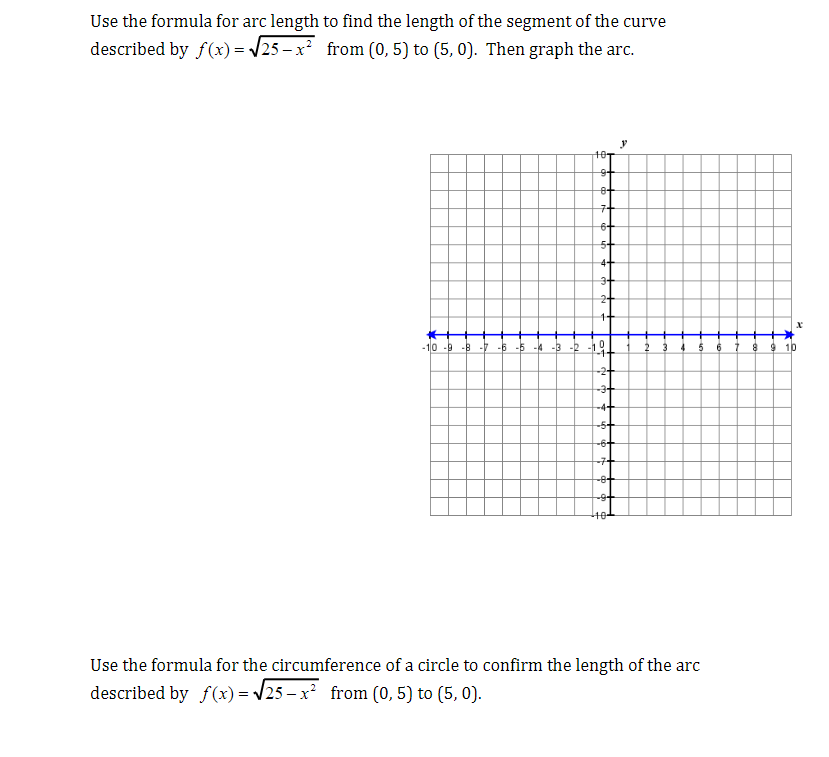 Solved Use the formula for arc length to find the length of | Chegg.com