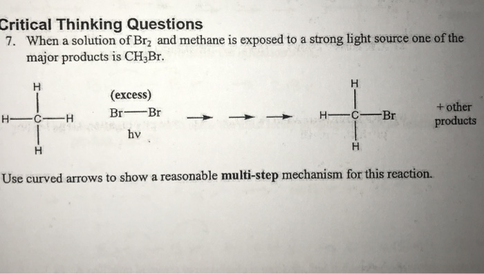 Solved when a solution of br2 and methane is exposed to a | Chegg.com