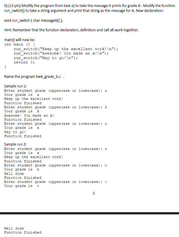 Solved Task 2 (25 pts.) Files to submit: hw4_grade_a.c and | Chegg.com