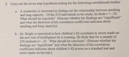 Solved 2. Carry out the seven step hypothesis testing for | Chegg.com