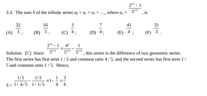 Solved 3.3. The sum S of the infinite series a0+a1+a2+…, | Chegg.com