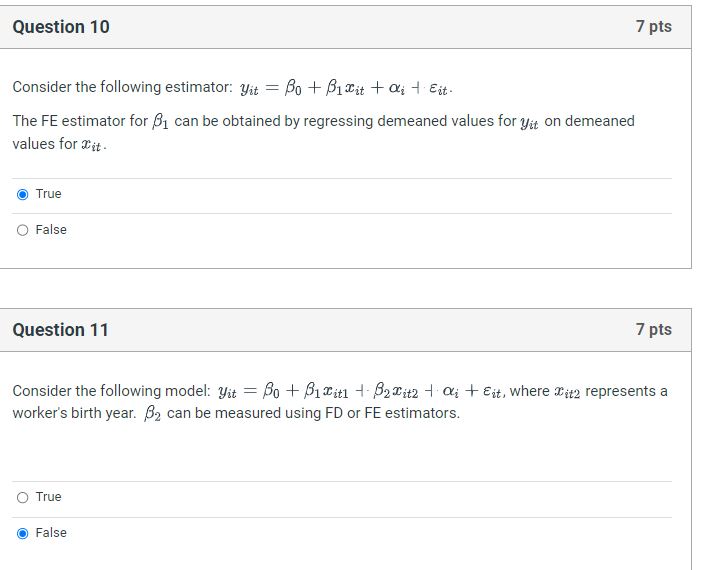 Solved Question 10Consider the following estimator: | Chegg.com
