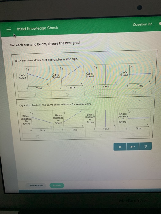 Solved Question 22 Initial Knowledge Check For each scenario | Chegg.com