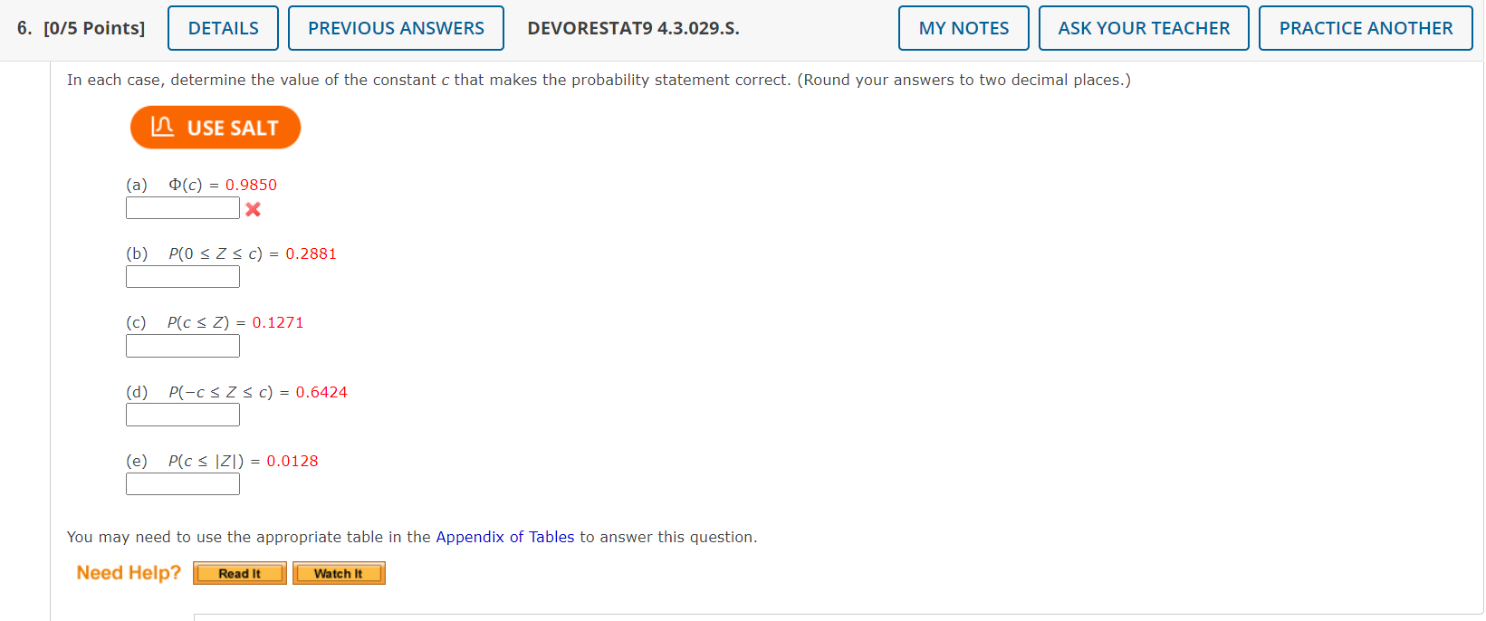 Solved 6. [0/5 Points] DETAILS PREVIOUS ANSWERS I | Chegg.com