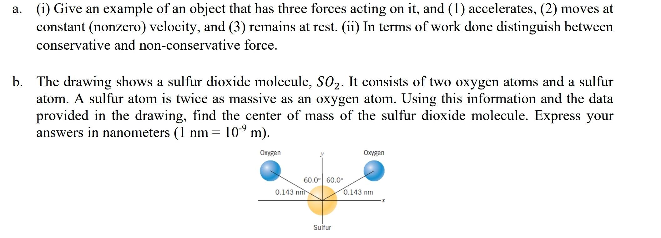 Solved A I Give An Example Of An Object That Has Three