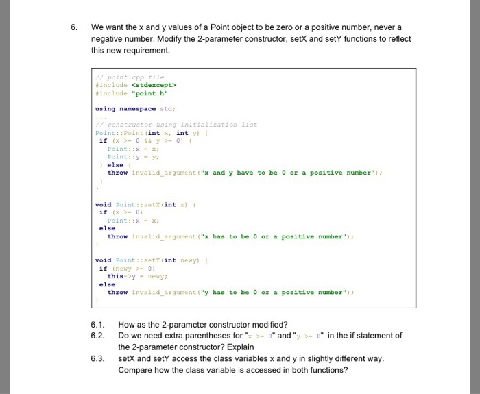 Solved 1. Create a new C++ class called Point // point.h | Chegg.com