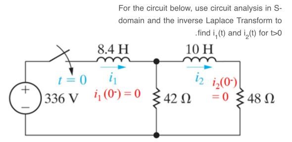 Solved use the circuit in the s domain and use initial | Chegg.com