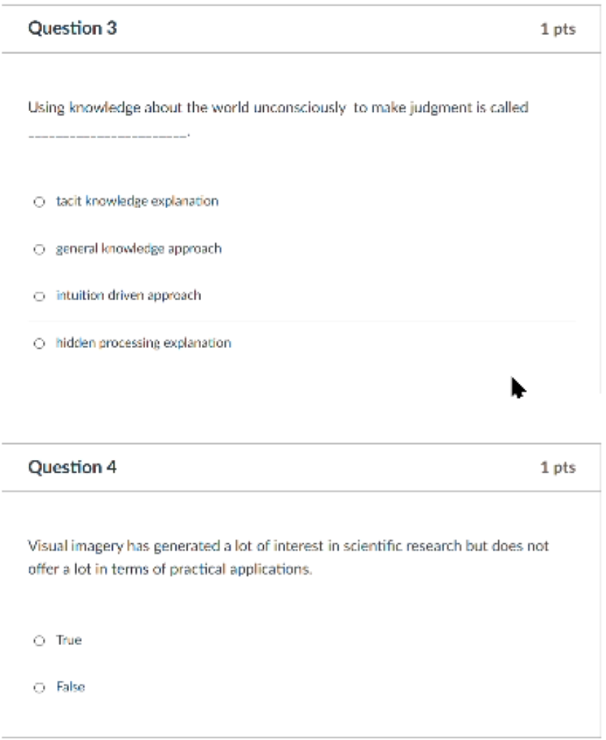 Solved Question 3 1 pts Using knowledge about the world | Chegg.com