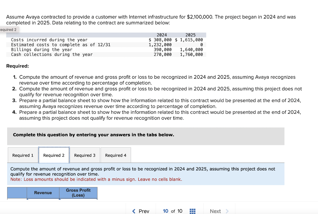 Solved Assume Avaya contracted to provide a customer with | Chegg.com