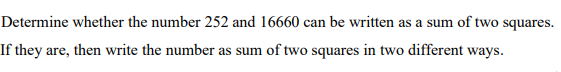 Solved Determine whether the number 252 and 16660 can be | Chegg.com