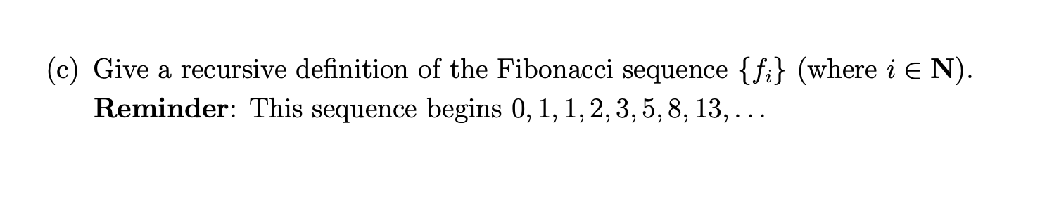 Solved Write each of the described recursive definitions. | Chegg.com
