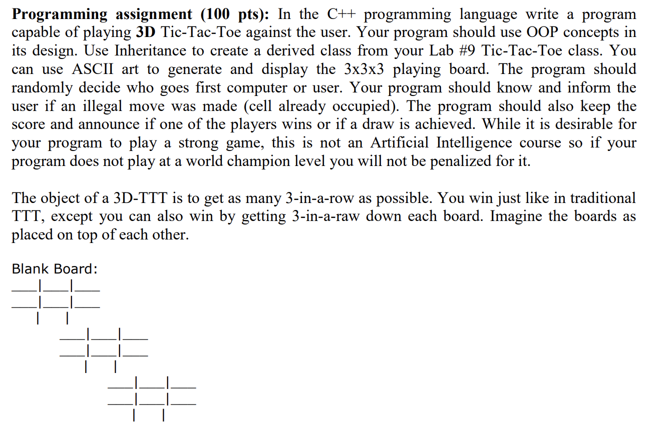 Solved Programming assignment (100 pts): In the C++ | Chegg.com