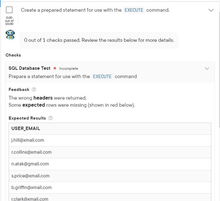 Solved Create a prepared statement for use with the command. | Chegg.com