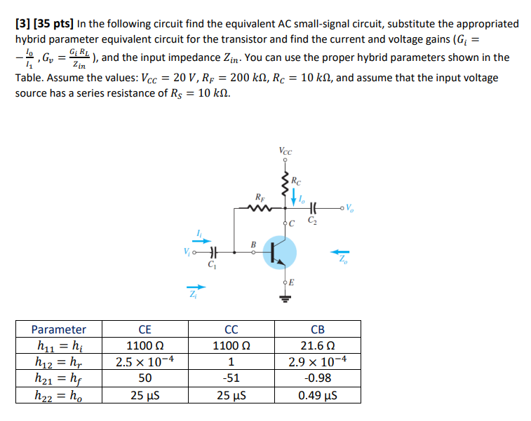 Solved In the following circuit find the equivalent AC | Chegg.com