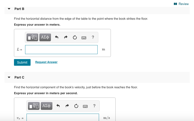 Solved Review Part B Find the horizontal distance from the | Chegg.com