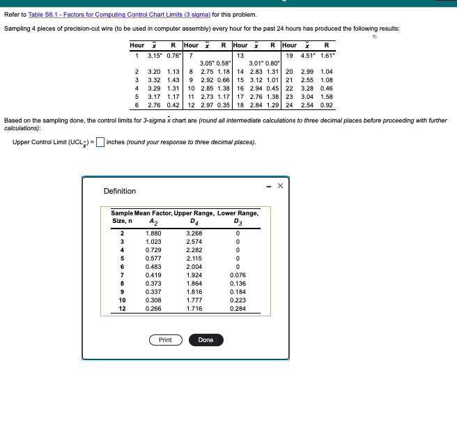 Solved B) Lower Control Limit = C) Based on the x chart, | Chegg.com
