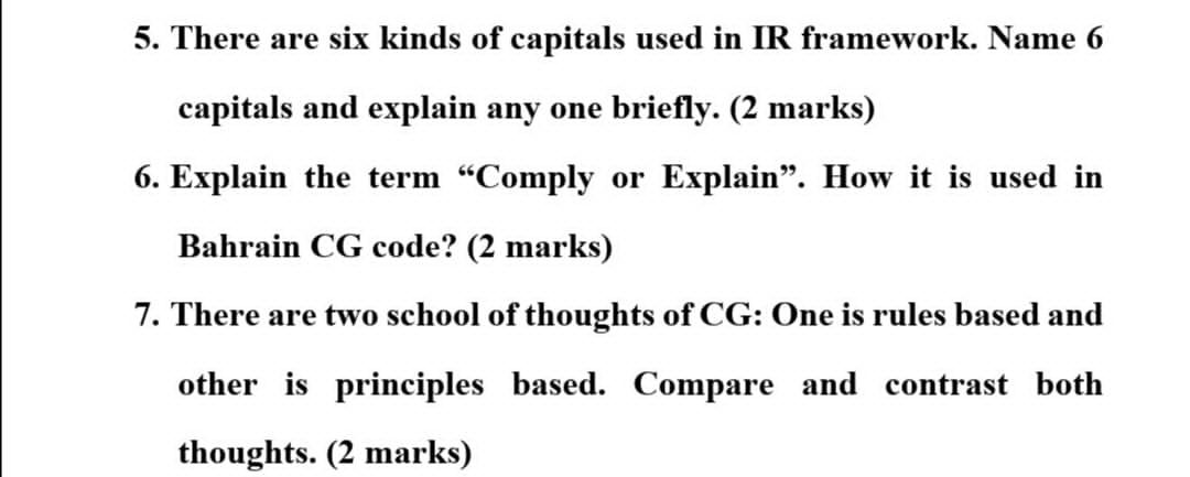 Solved 5. There are six kinds of capitals used in IR | Chegg.com