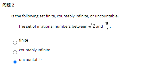 Solved 2 Is the following set finite, countably infinite, or | Chegg.com