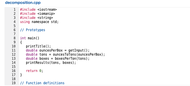 Solved (1) (2) The main() function | Chegg.com