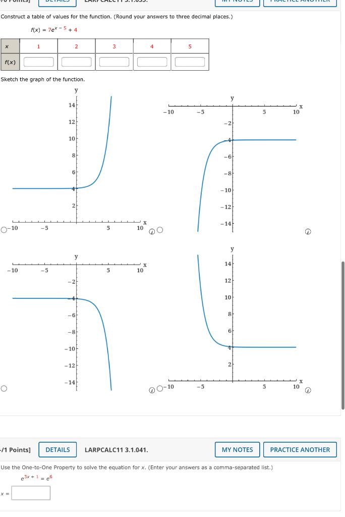 Solved Construct A Table Of Values For The Function Round Chegg