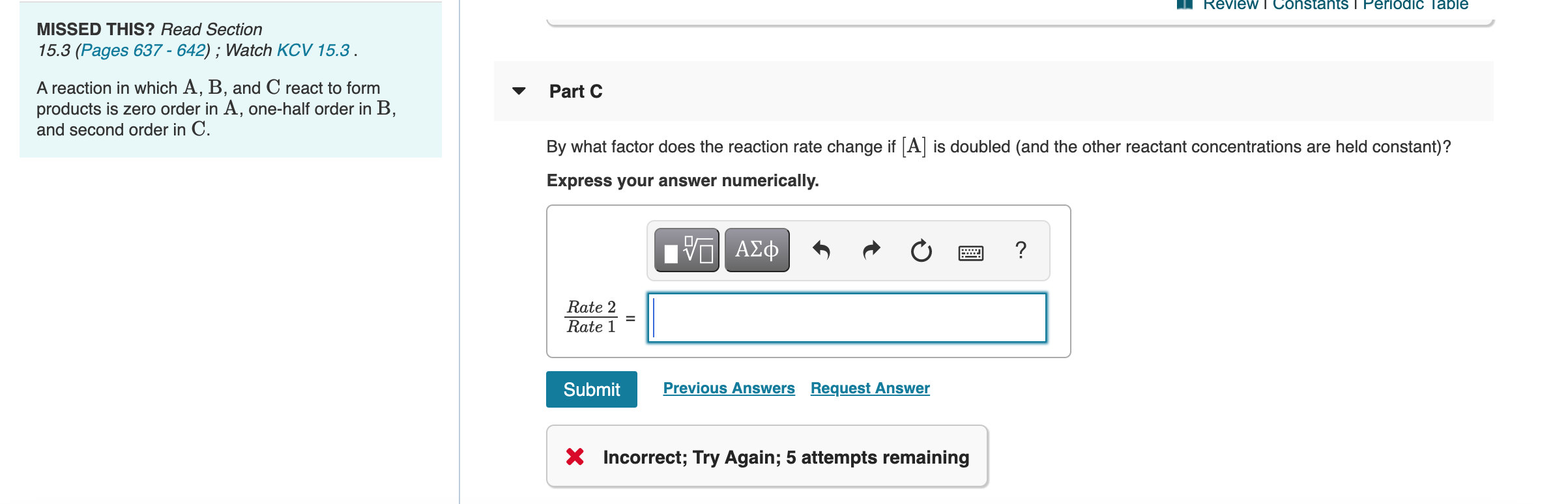 Solved Review Constants I Periodic Table MISSED THIS? Read | Chegg.com