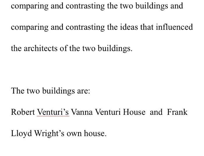 Solved comparing and contrasting the two buildings and | Chegg.com