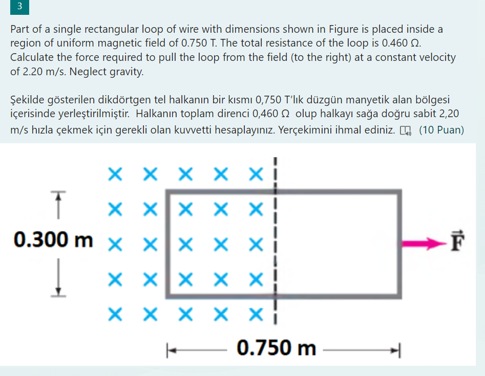 Solved Part of a single rectangular loop of wire with | Chegg.com