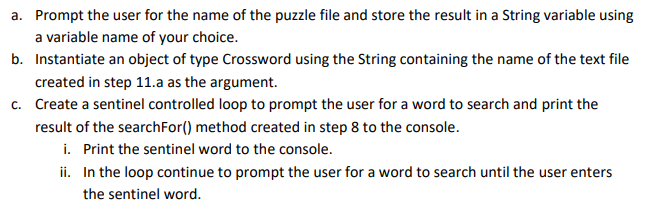 Solved 2. Create a Java file named crossword.java. 4. | Chegg.com