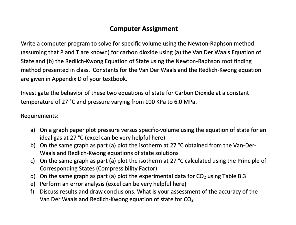 Computer Assignment Write a computer program to solve | Chegg.com