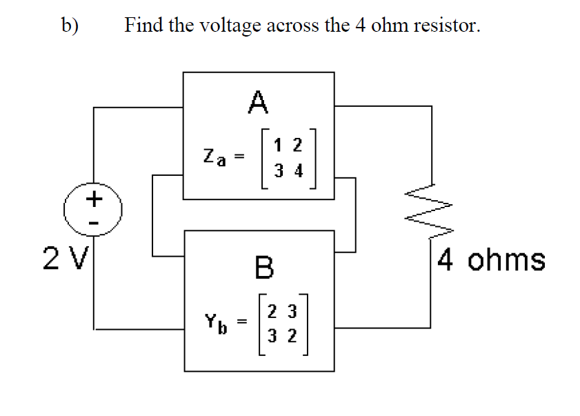 Solved a) For the two port circuit below, i) calculate the | Chegg.com
