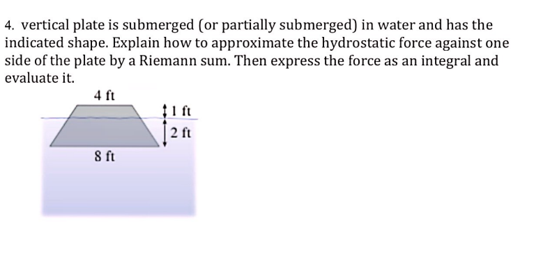 Solved 4. vertical plate is submerged (or partially | Chegg.com