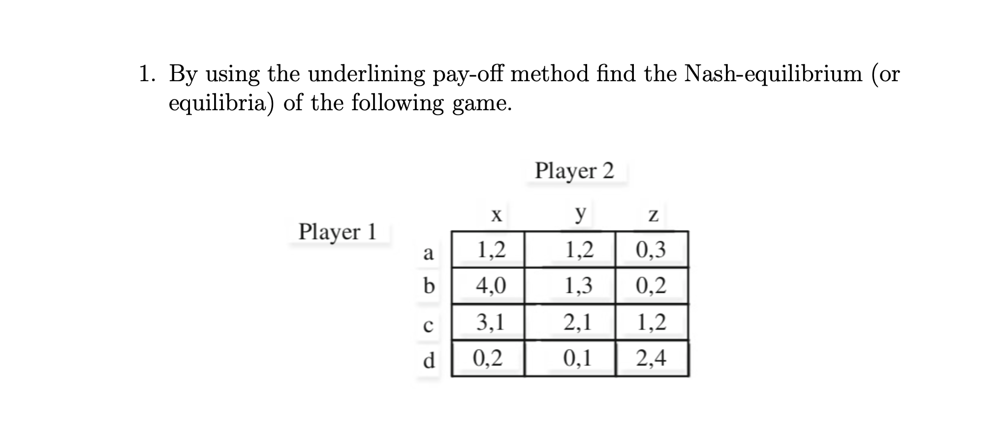 Solved 1. By using the underlining pay-off method find the | Chegg.com