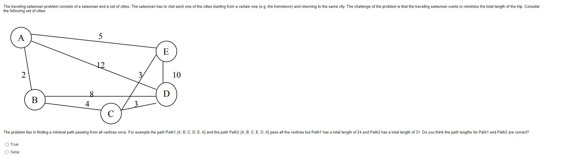Solved The traveling salesman problem consists of a salesman | Chegg.com