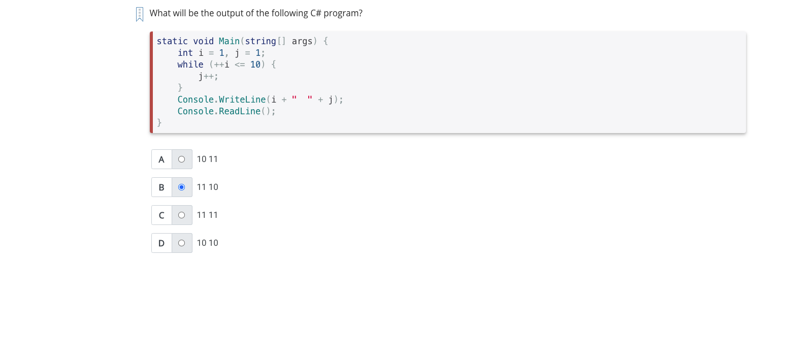 Solved Suwal What will be the output of the following C# | Chegg.com