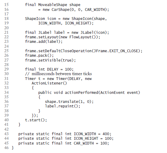 4.3. Consider the animation code from the end of | Chegg.com