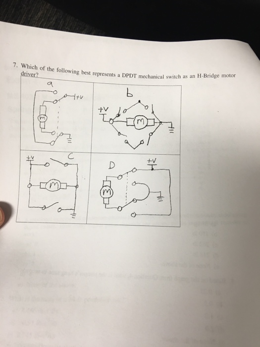 Solved Which of the following best represents a DPDT | Chegg.com