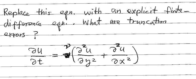 Solved Replace this eqn.. with an explicit finite difference | Chegg.com