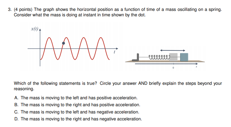 Solved 1. (3 points) A particle moves counterclockwise | Chegg.com