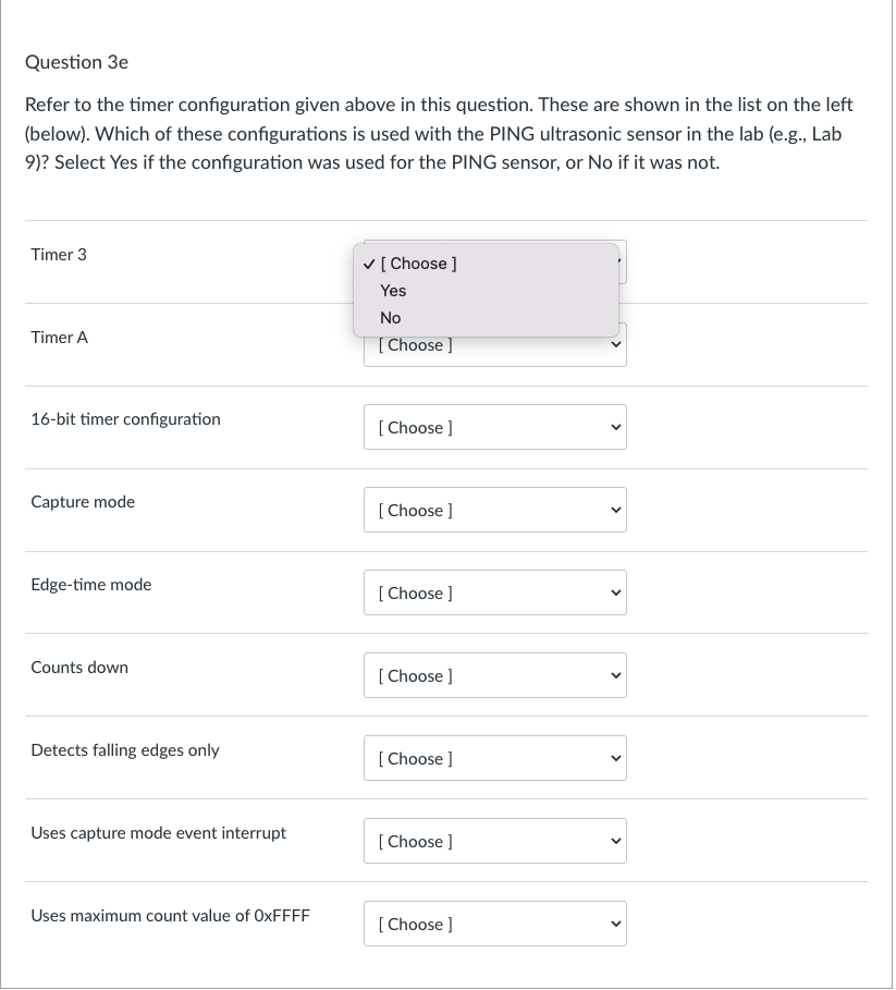 Solved Question 3 GPTM Timer - Input Capture Answer 3a - 3e | Chegg.com