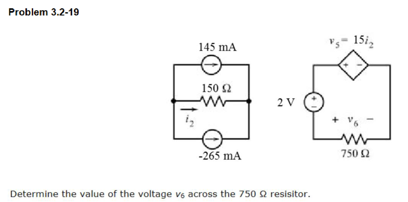 Solved Determine the value of the voltage v6 across the 750Ω | Chegg.com