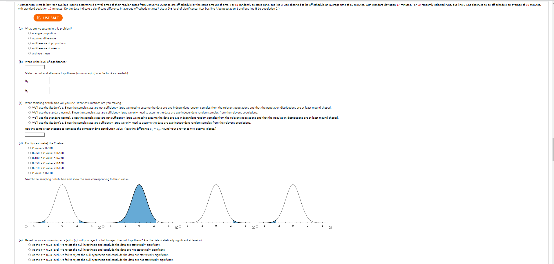 Solved (a) What are we testing in this problem? a single | Chegg.com