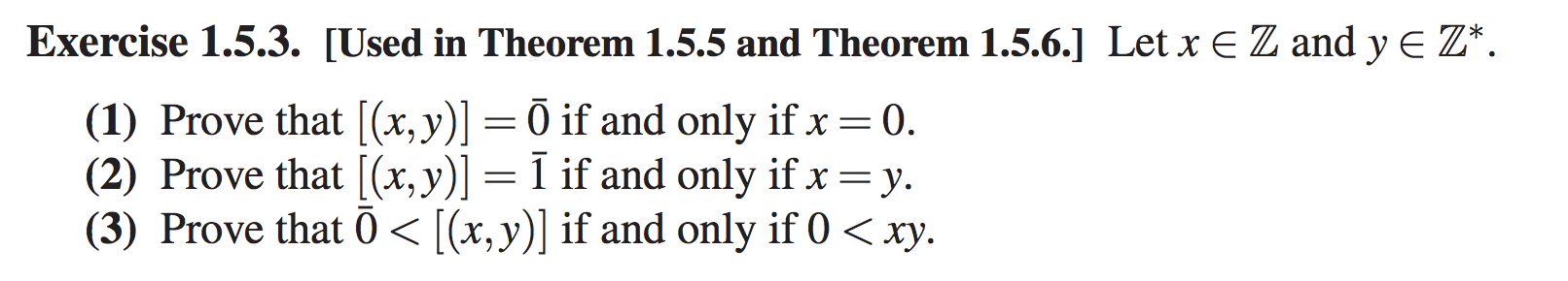 Solved Exercise 1.5.3. [Used in Theorem 1.5.5 and Theorem | Chegg.com