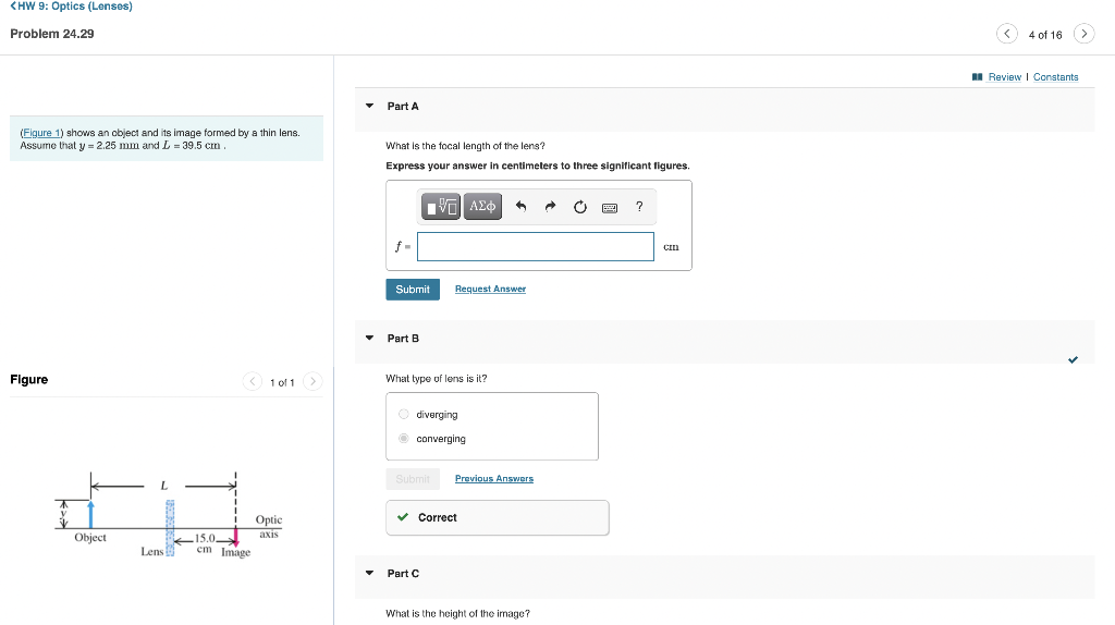 Solved (Figure 1) shows an object and its image formed by a | Chegg.com